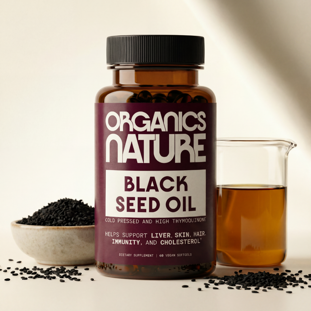 Black Seed Oil Capsules - Cold Pressed | Organics Nature